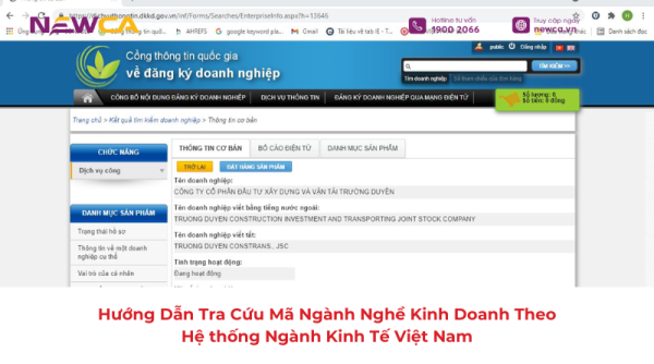 Hướng dẫn tra cứu mã ngành nghề kinh doanh theo hệ thống ngành kinh tế ...